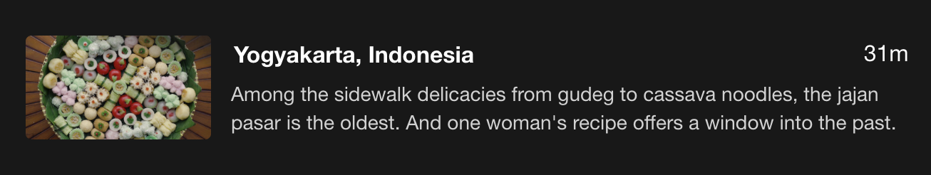 Yogyakarta on Netflix - Street Food: Asia - Lost in Jogja